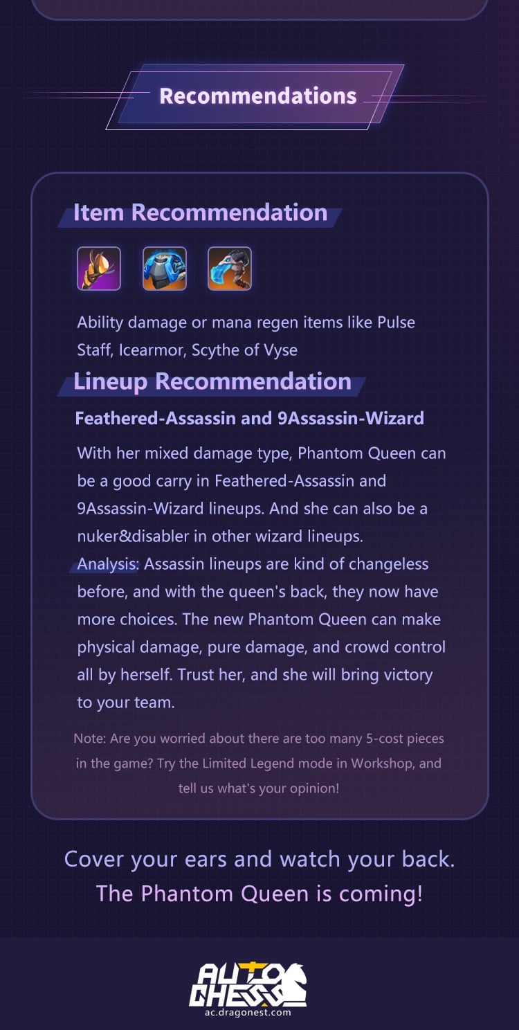 Phantom Queen Akhirnya Hadir Kembali di Auto Chess!